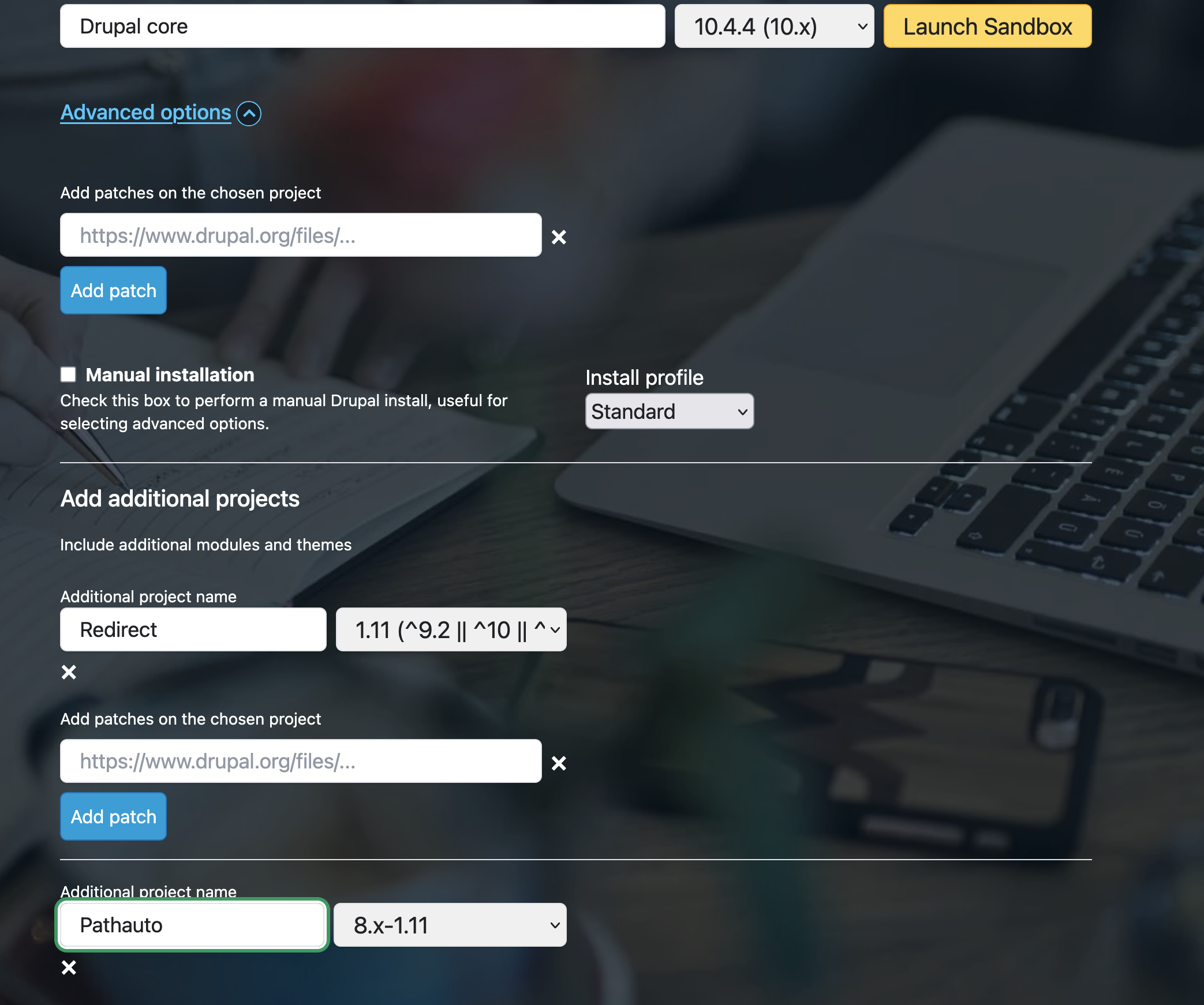 Could not install Redirect together with Pathauto if I add them as additional projects [#3512888 ...